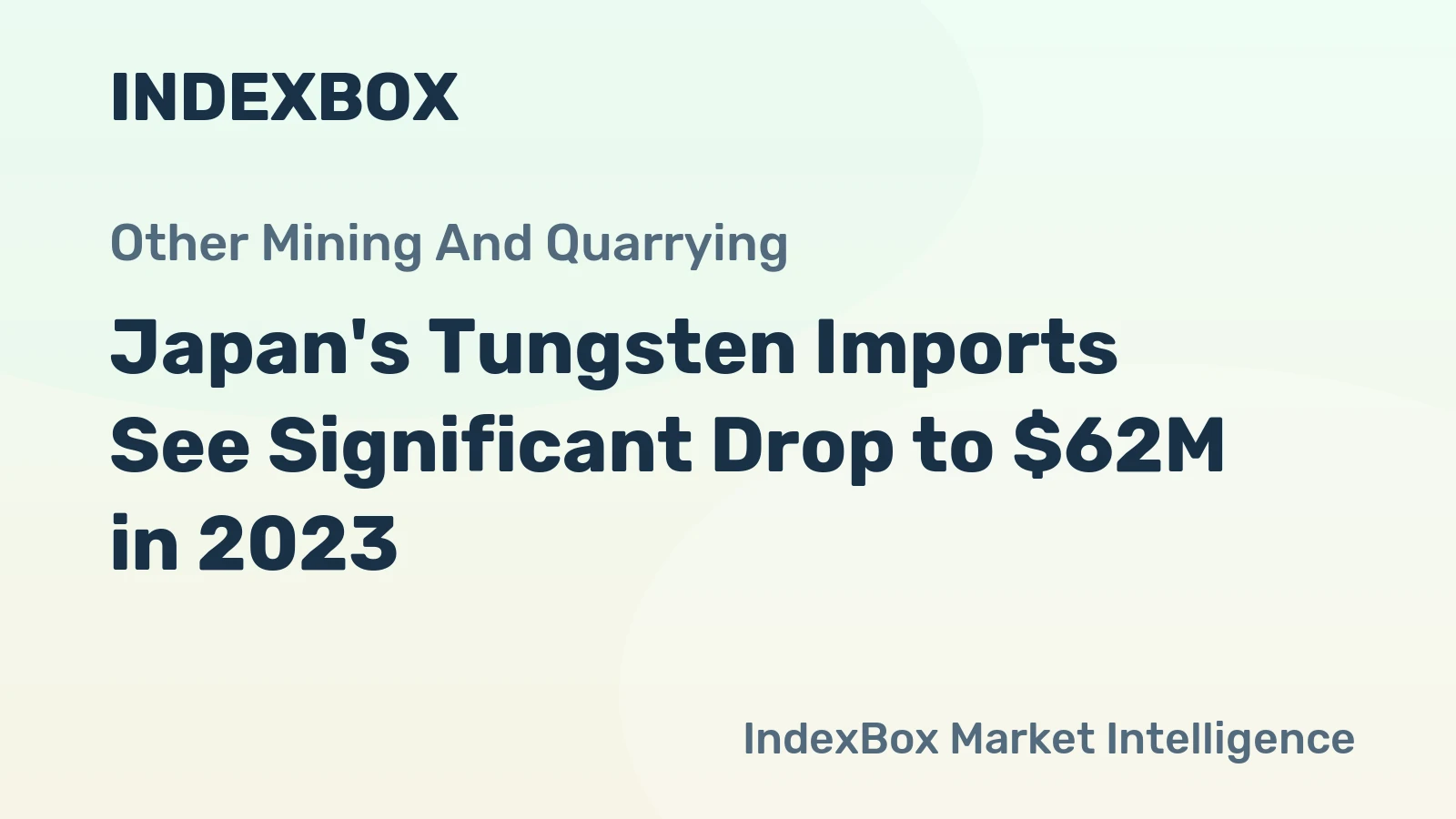 Japan's Tungsten Imports See Significant Drop to $62M in 2023