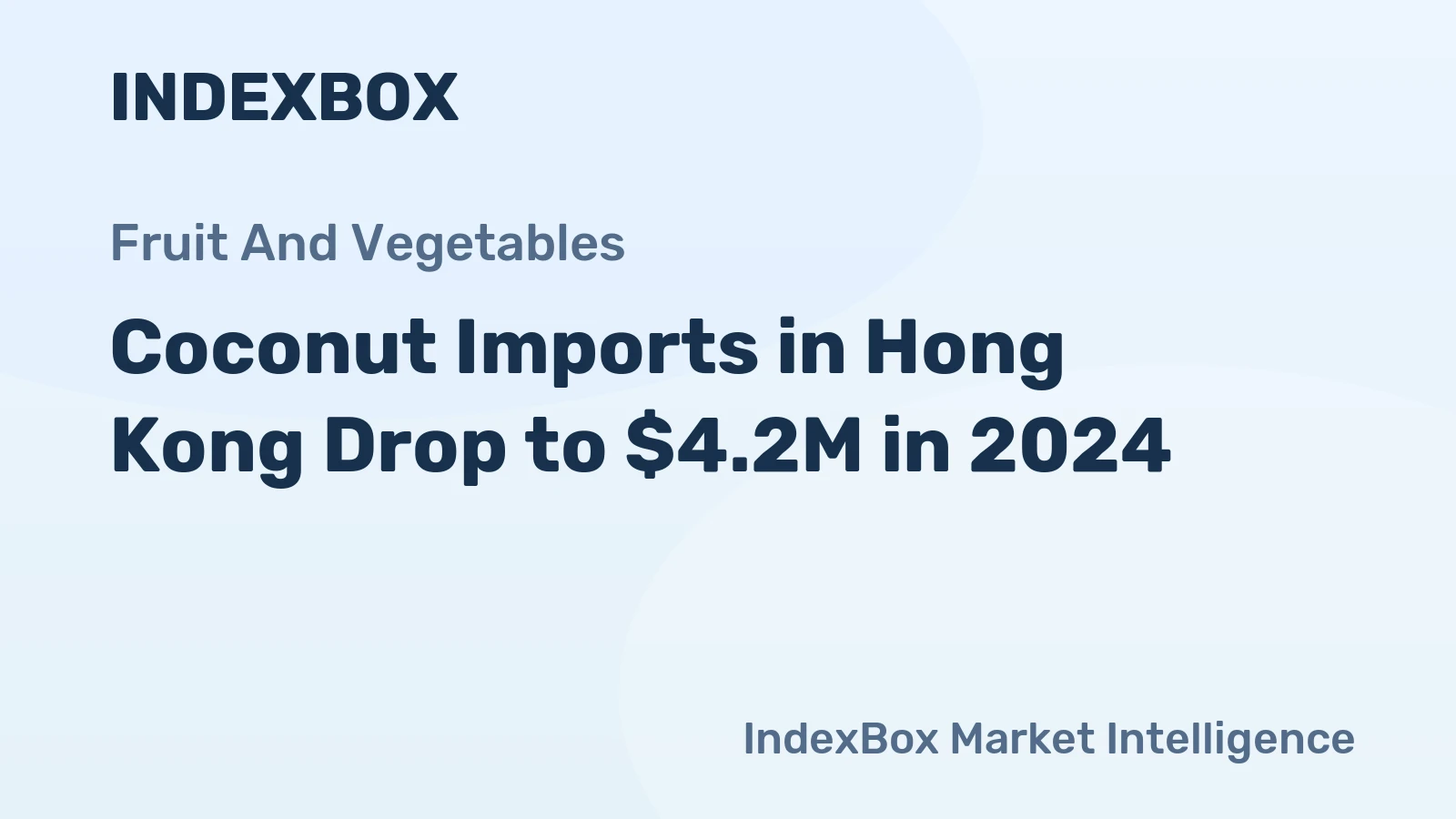 Coconut Imports in Hong Kong Drop to $4.2M in 2024