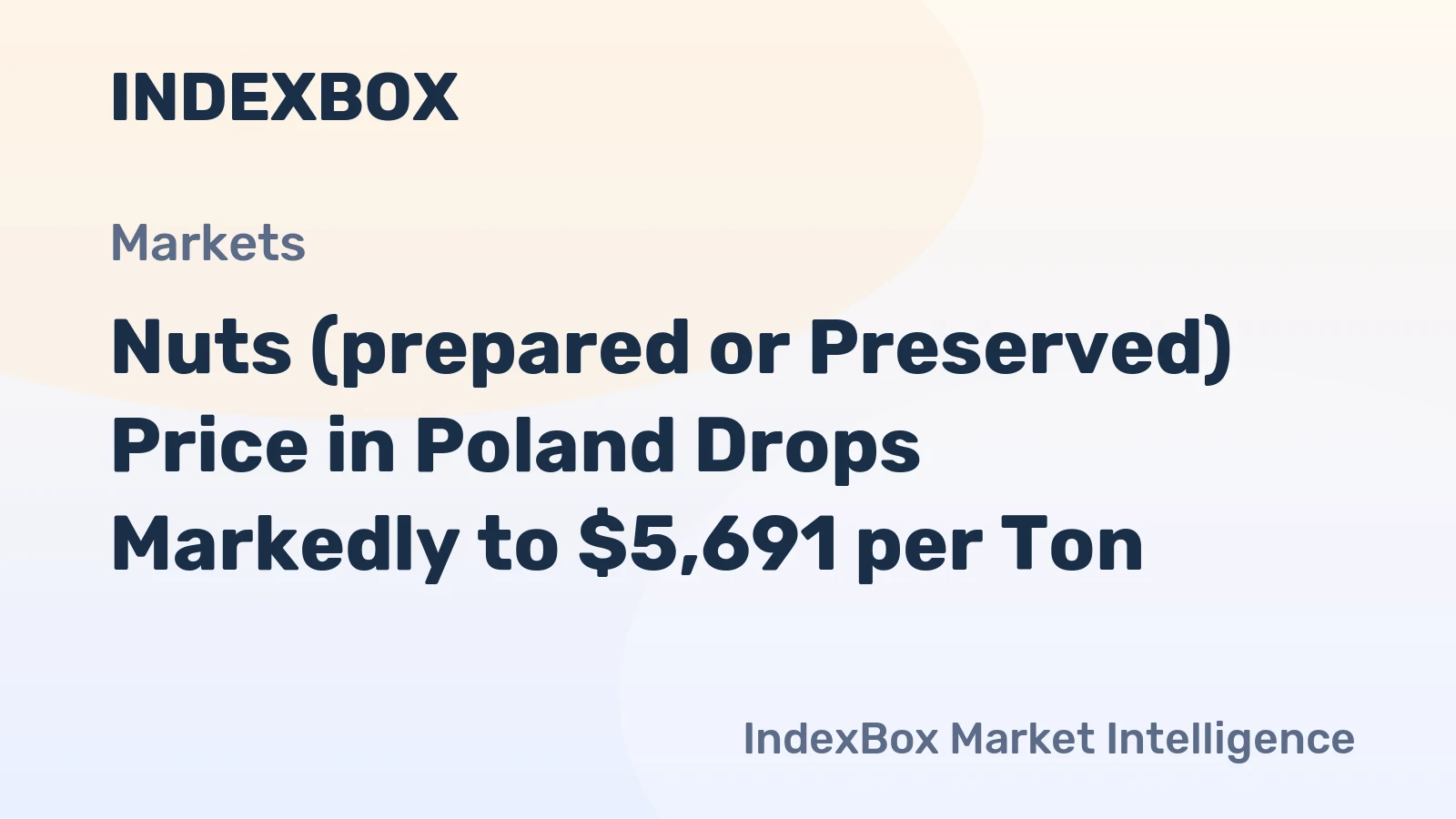 Nuts (prepared or Preserved) Price in Poland Drops Markedly to $5,691 per Ton