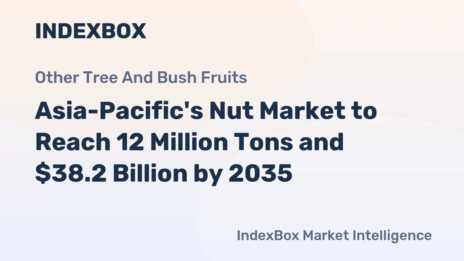Asia-Pacific's Nut Market to Reach 12 Million Tons and $38.2 Billion by 2035
