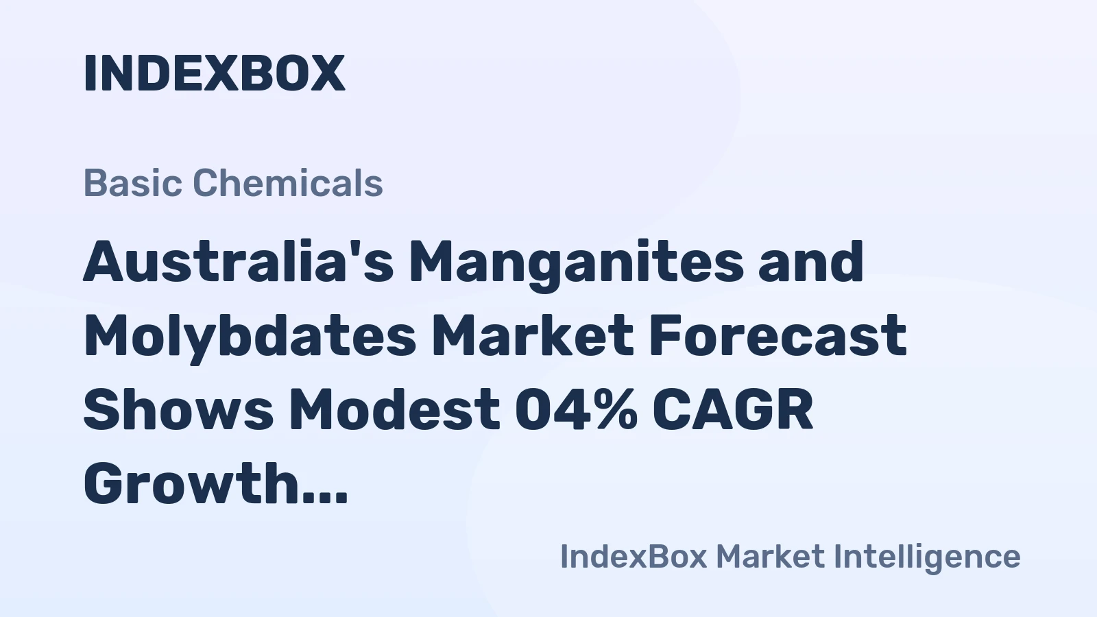 Australia's Manganites and Molybdates Market Forecast Shows Modest 04% CAGR Growth Through 2035