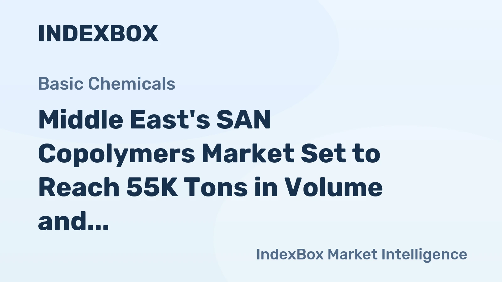 Middle East's SAN Copolymers Market Set to Reach 55K Tons in Volume and $91M in Value by 2035