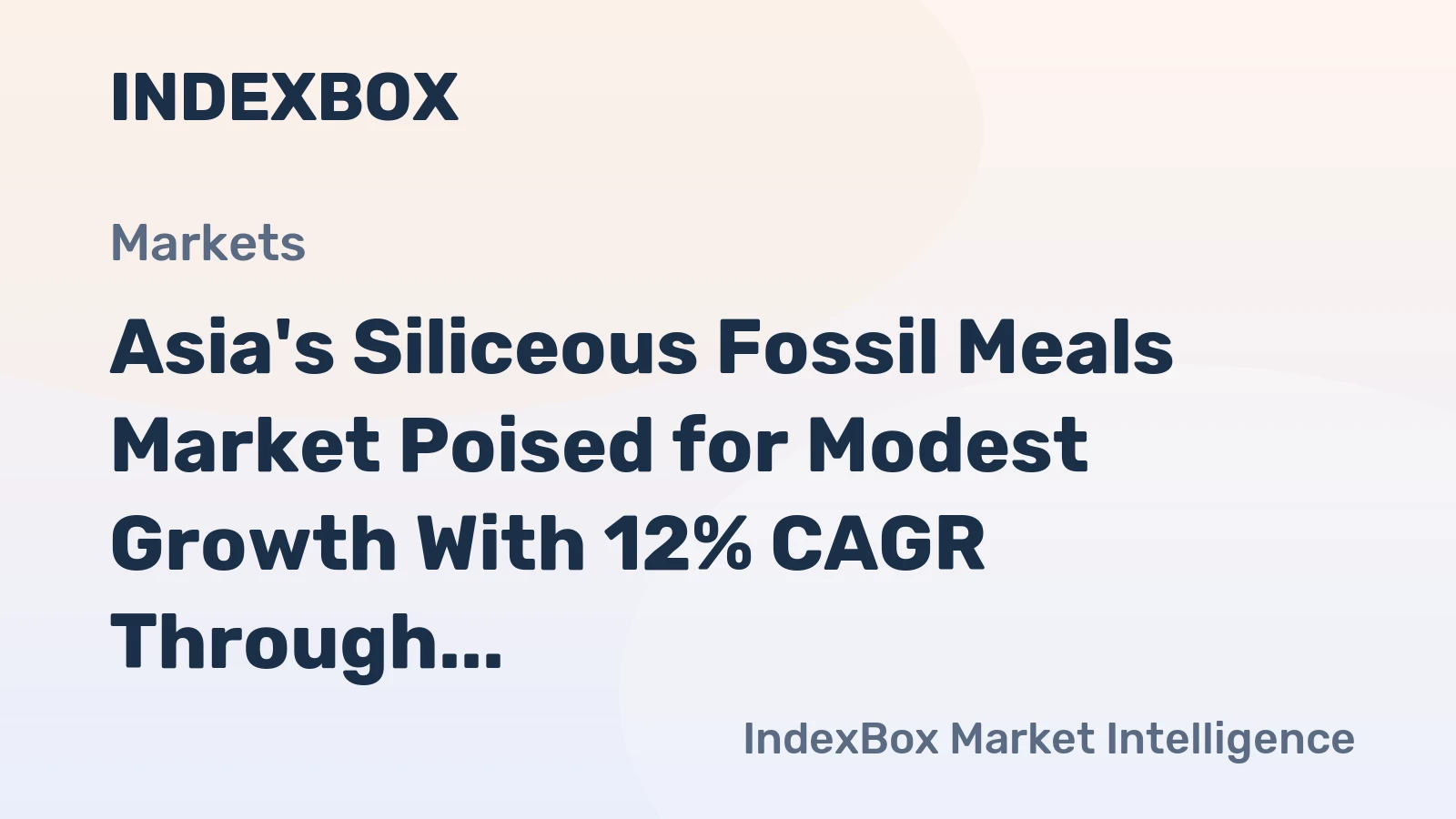 Asia's Siliceous Fossil Meals Market Poised for Modest Growth With 12% CAGR Through 2035