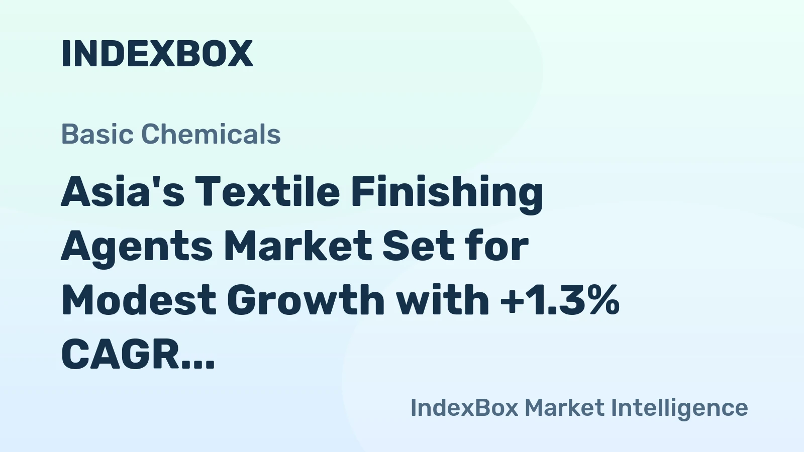 Asia's Textile Finishing Agents Market Set for Modest Growth with +1.3% CAGR Through 2035