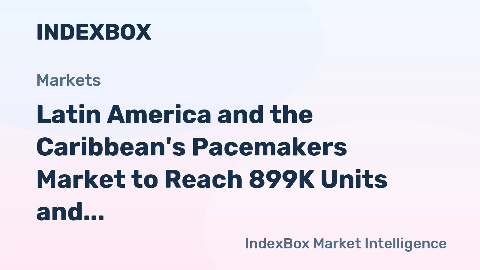 Latin America and the Caribbean's Pacemakers Market to Reach 899K Units and $1.1B by 2035