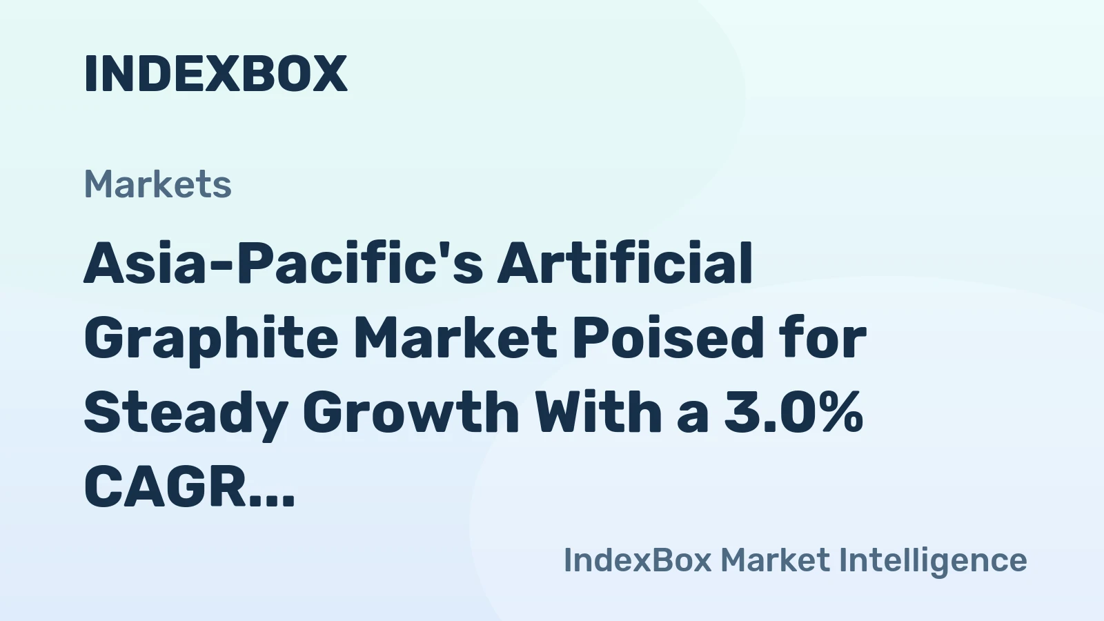 Asia-Pacific's Artificial Graphite Market Poised for Steady Growth With a 3.0% CAGR in Value Through 2035