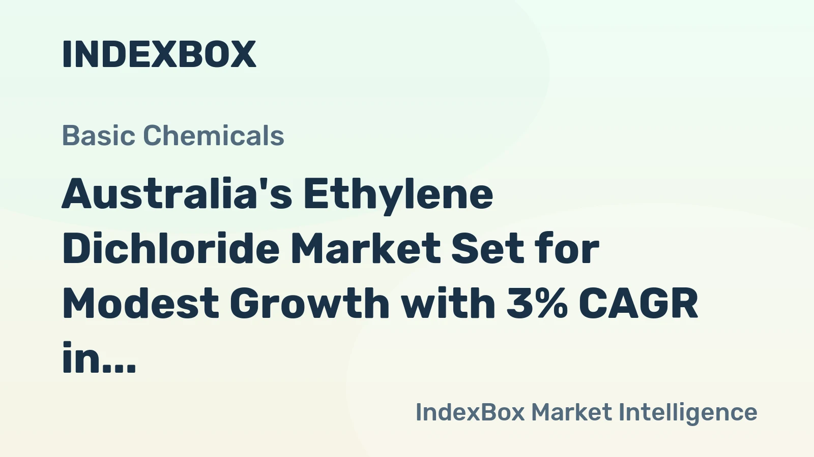 Australia's Ethylene Dichloride Market Set for Modest Growth with 3% CAGR in Value Through 2035