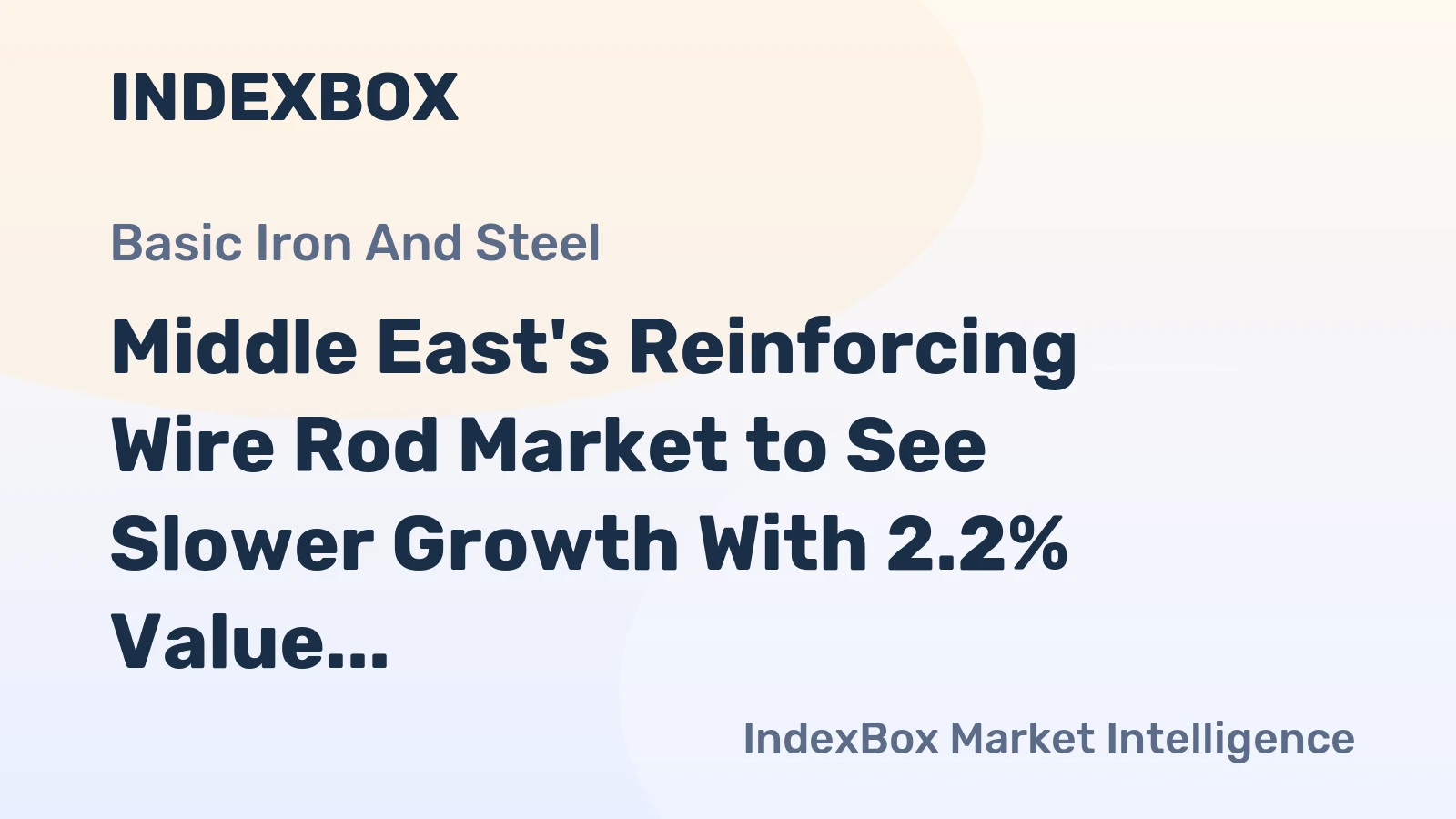 Middle East's Reinforcing Wire Rod Market to See Slower Growth With 2.2% Value CAGR Through 2035