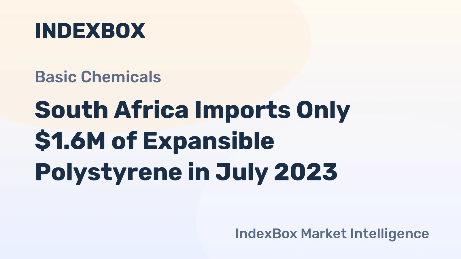South Africa Imports Only $1.6M of Expansible Polystyrene in July 2023