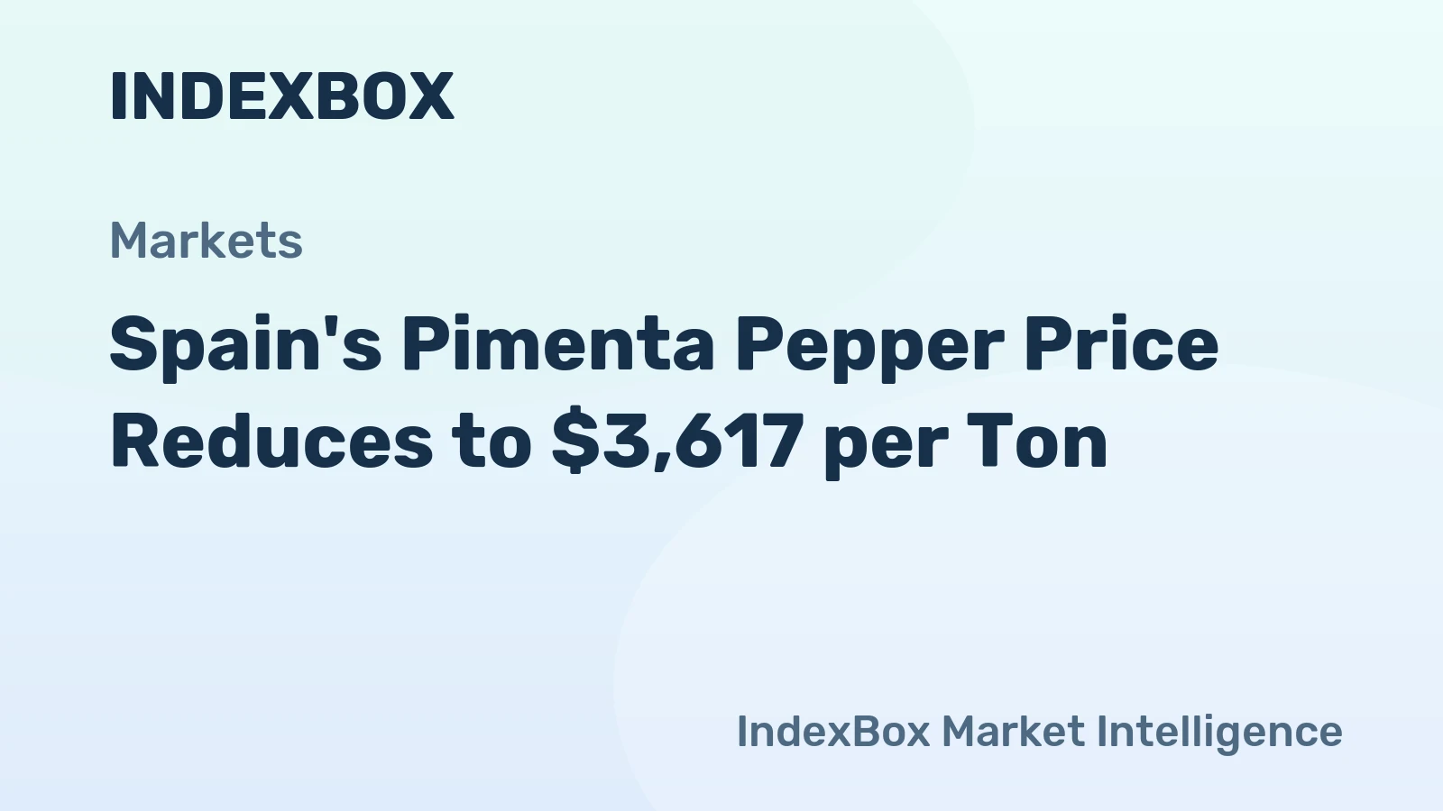 Spain's Pimenta Pepper Price Reduces to $3,617 per Ton