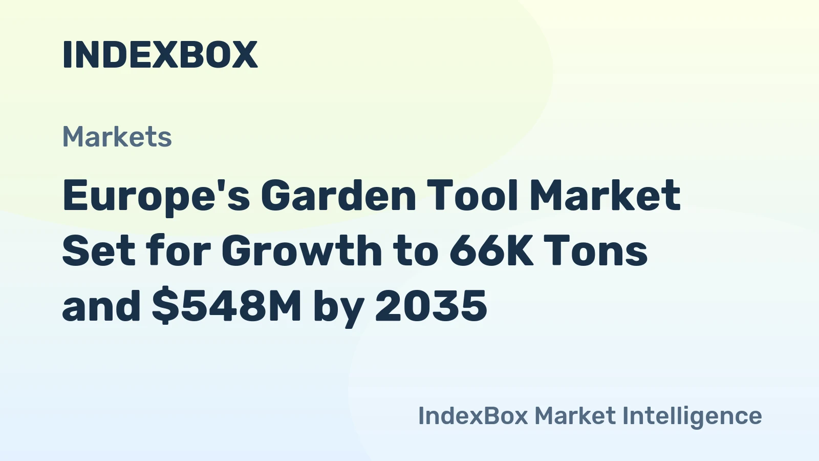 Europe's Garden Tool Market Set for Growth to 66K Tons and $548M by 2035