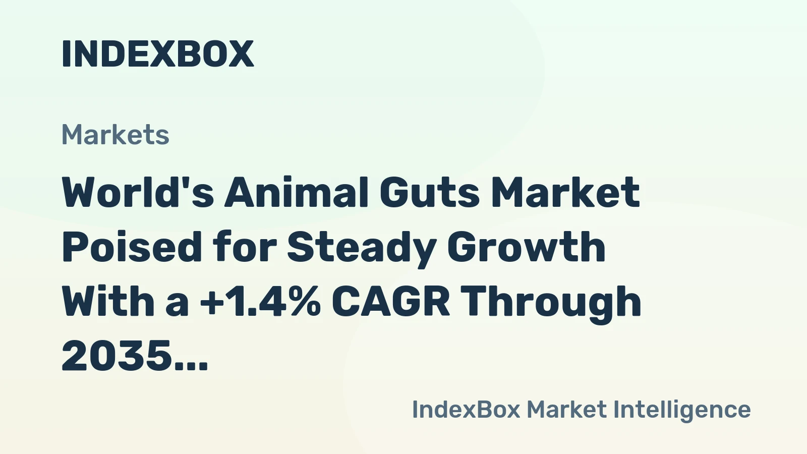 World's Animal Guts Market Poised for Steady Growth With a +1.4% CAGR Through 2035