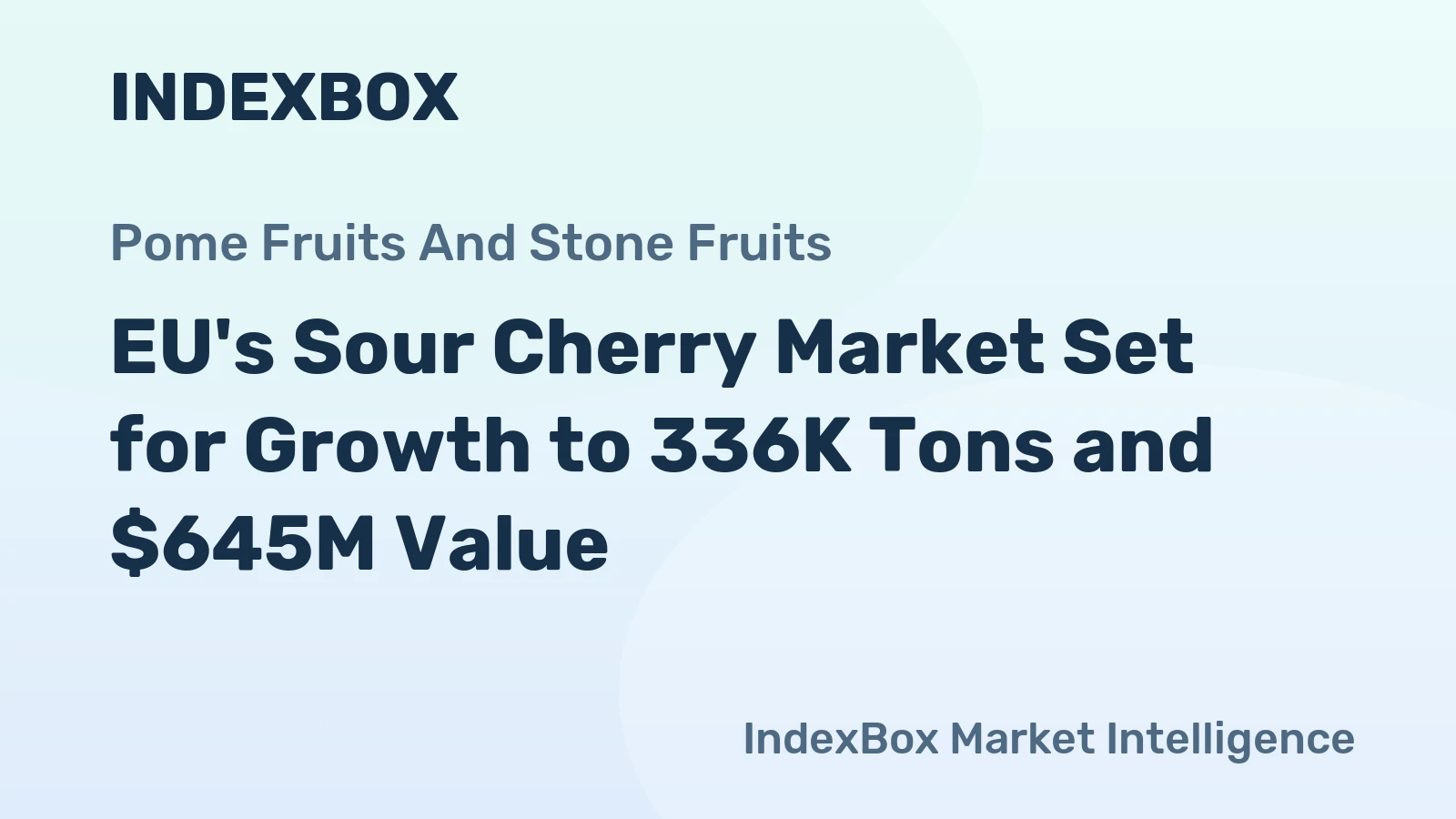 EU's Sour Cherry Market Set for Growth to 336K Tons and $645M Value