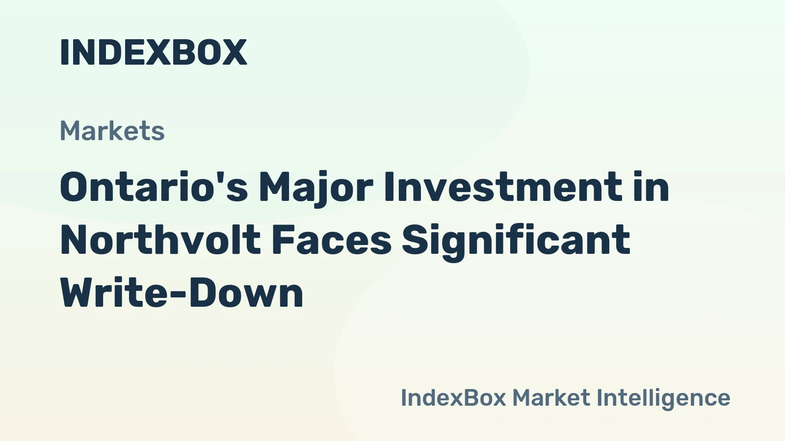 Ontario's Major Investment in Northvolt Faces Significant Write-Down