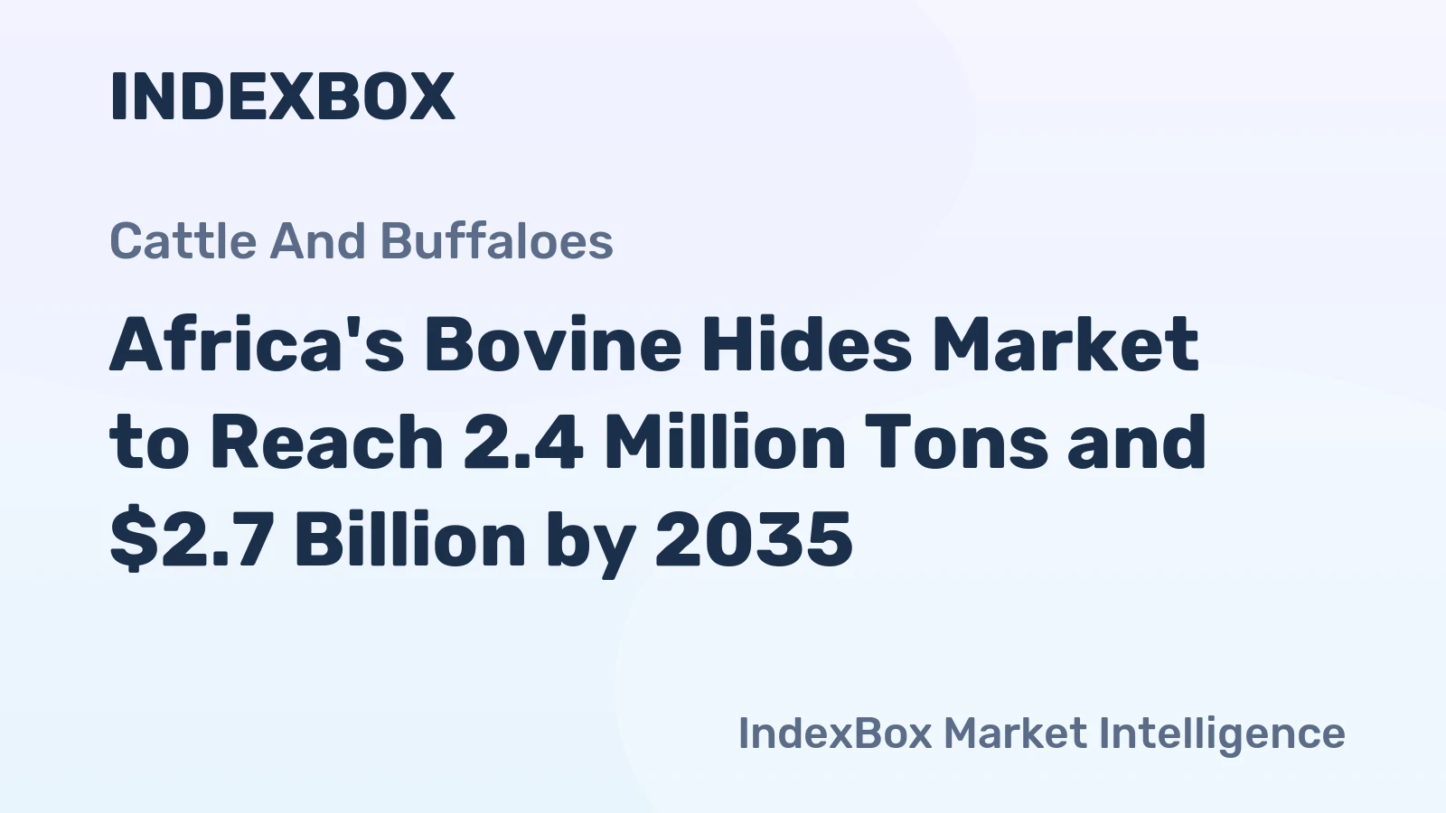 Africa's Bovine Hides Market to Reach 2.4 Million Tons and $2.7 Billion by 2035