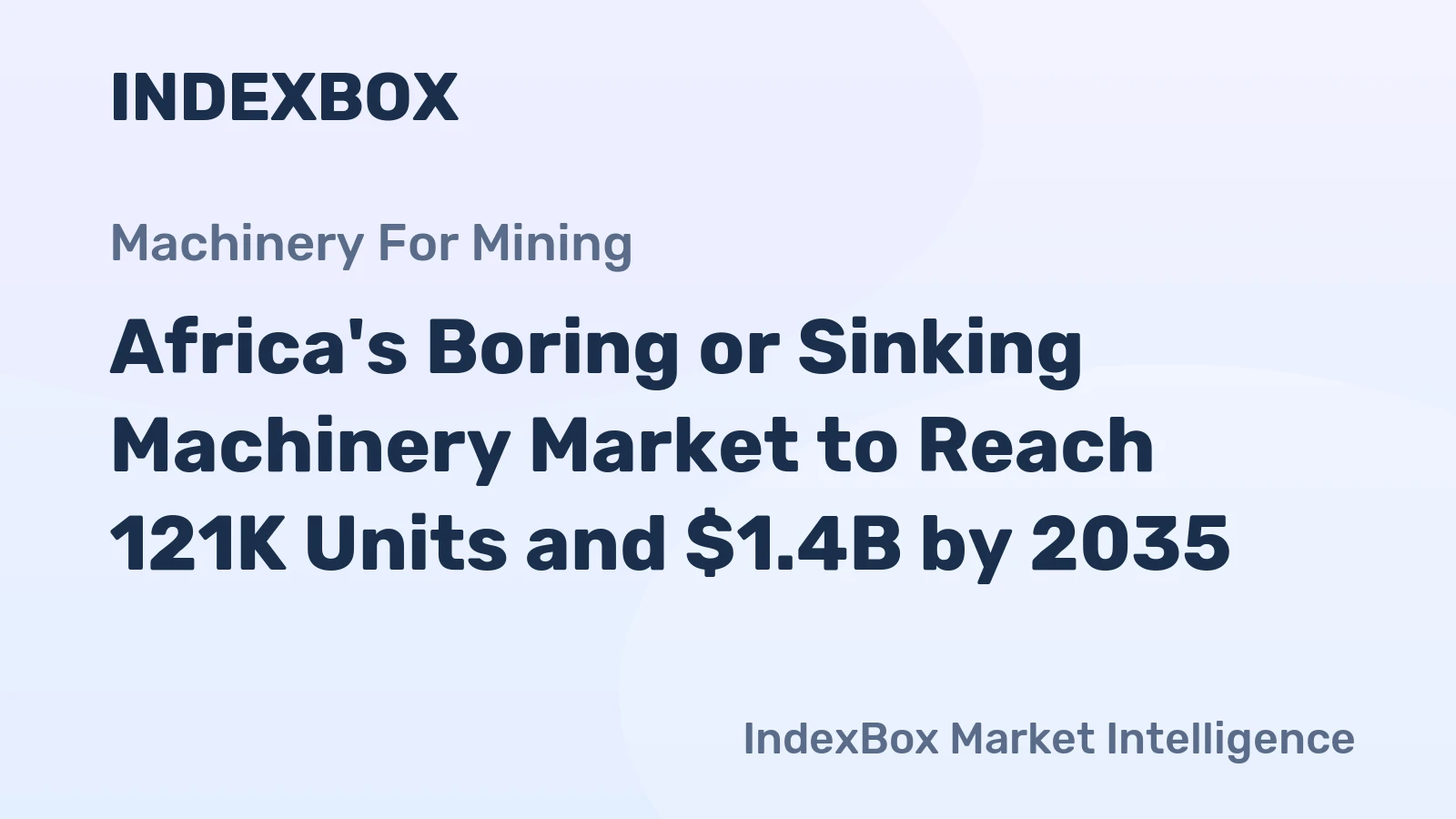 Africa's Boring or Sinking Machinery Market to Reach 121K Units and $1.4B by 2035