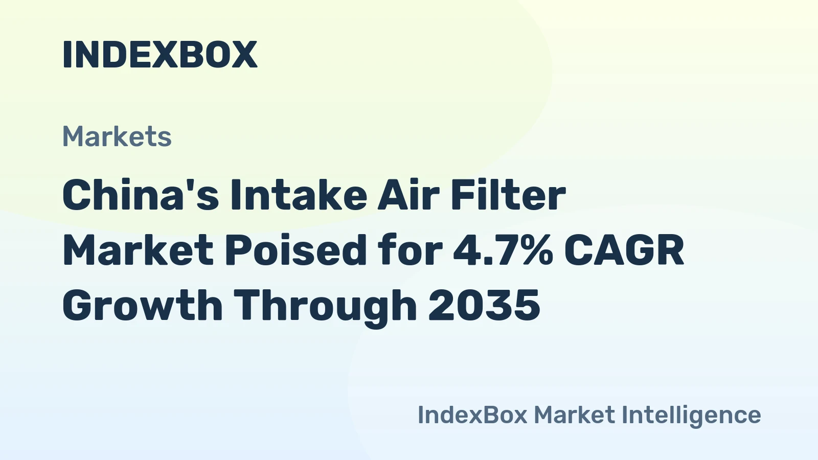 China's Intake Air Filter Market Poised for 4.7% CAGR Growth Through 2035