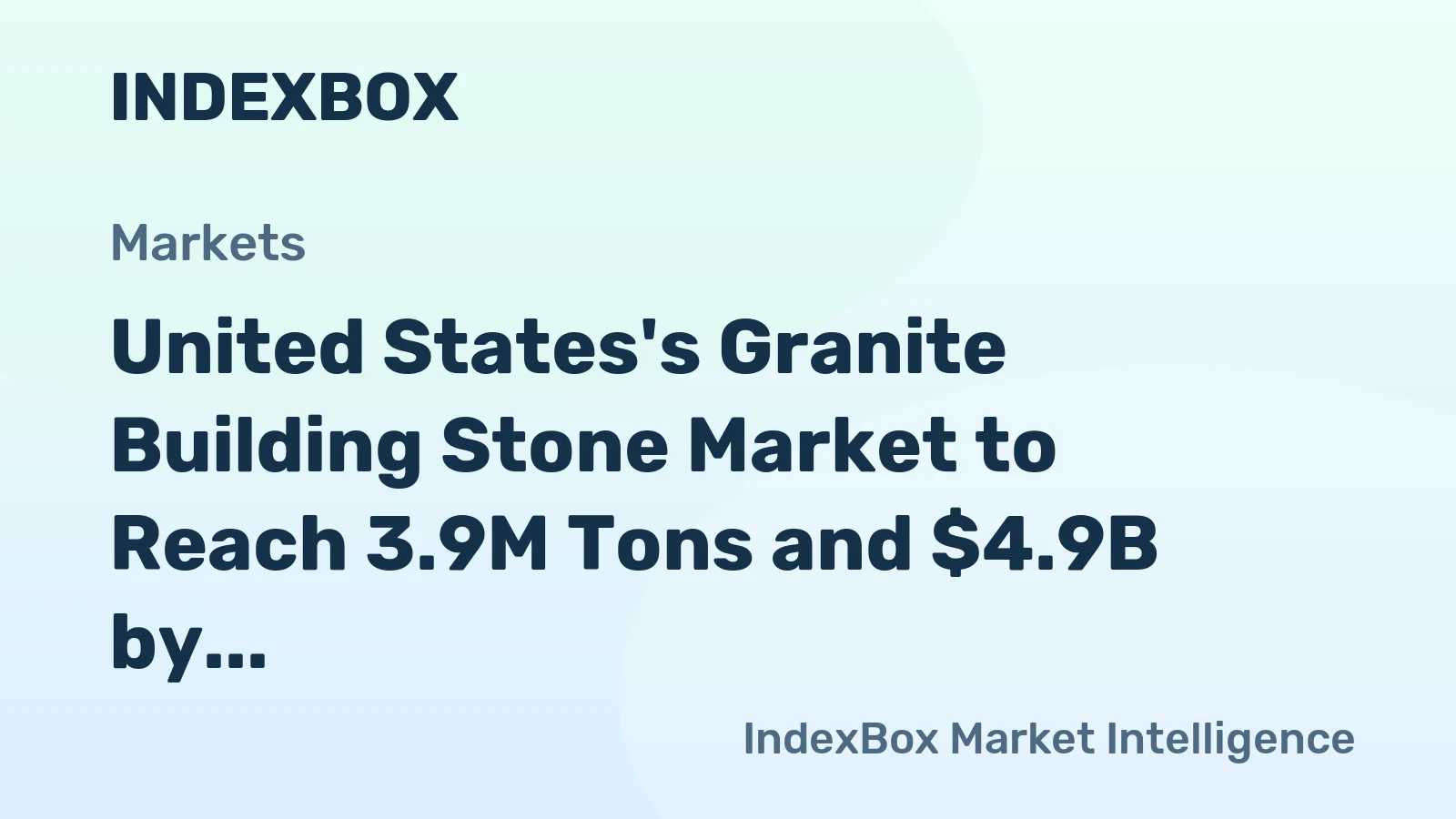 United States's Granite Building Stone Market to Reach 3.9M Tons and $4.9B by 2035