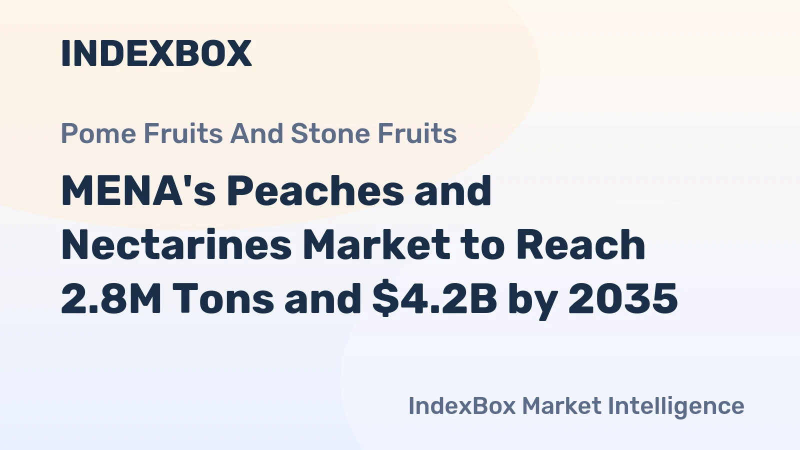 MENA's Peaches and Nectarines Market to Reach 2.8M Tons and $4.2B by 2035