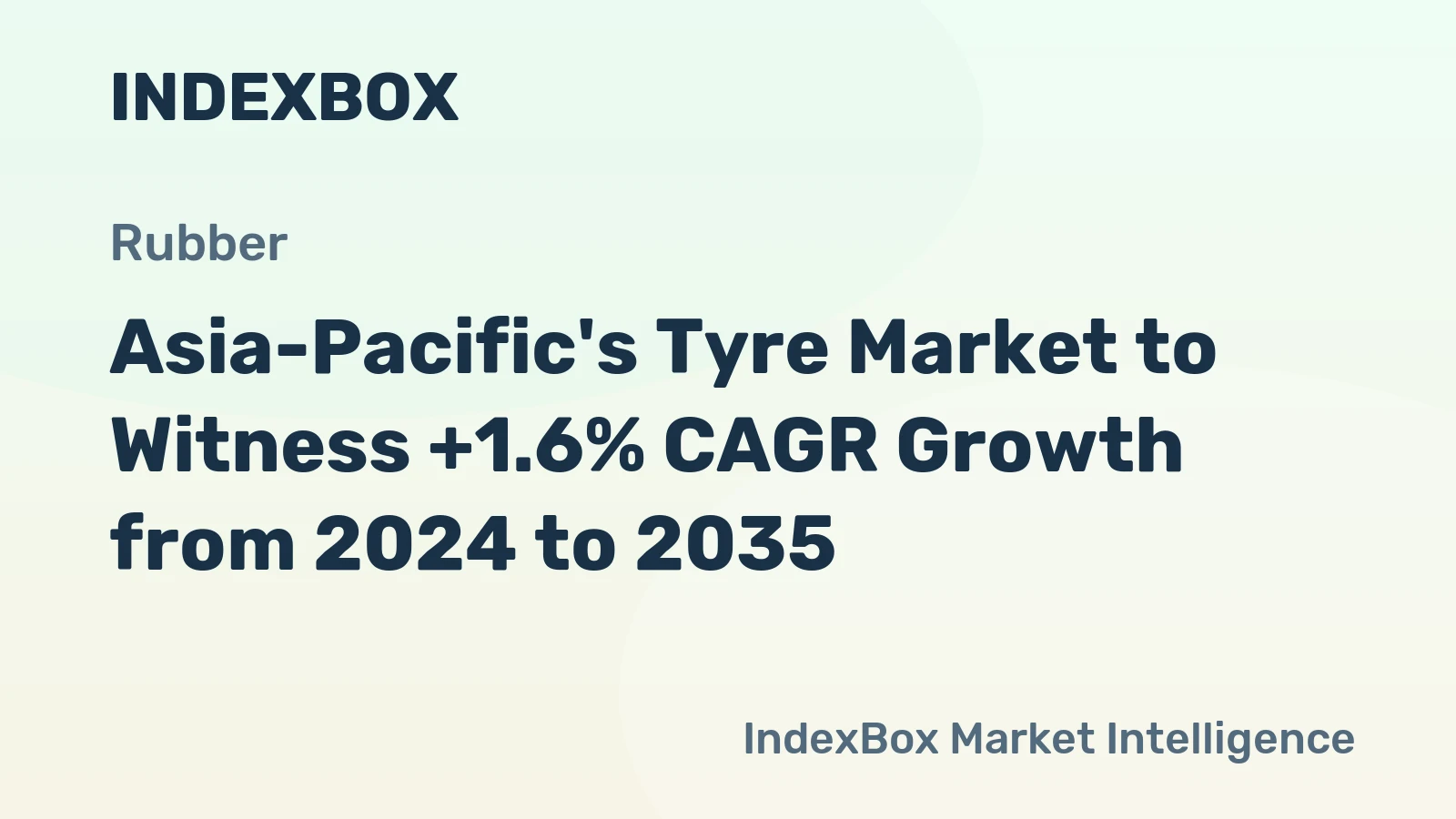 Asia-Pacific's Tyre Market to Witness +1.6% CAGR Growth from 2024 to 2035