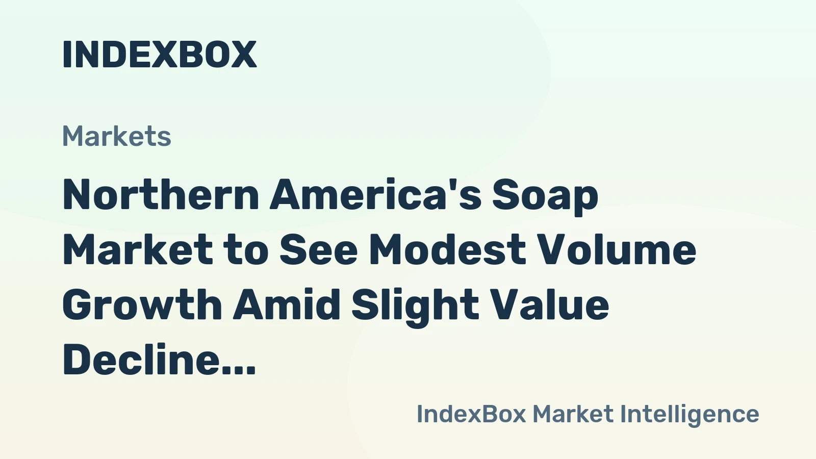 Northern America's Soap Market to See Modest Volume Growth Amid Slight Value Decline with a -0.5% CAGR