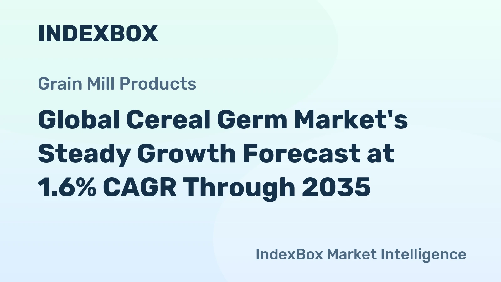 Global Cereal Germ Market's Steady Growth Forecast at 1.6% CAGR Through 2035