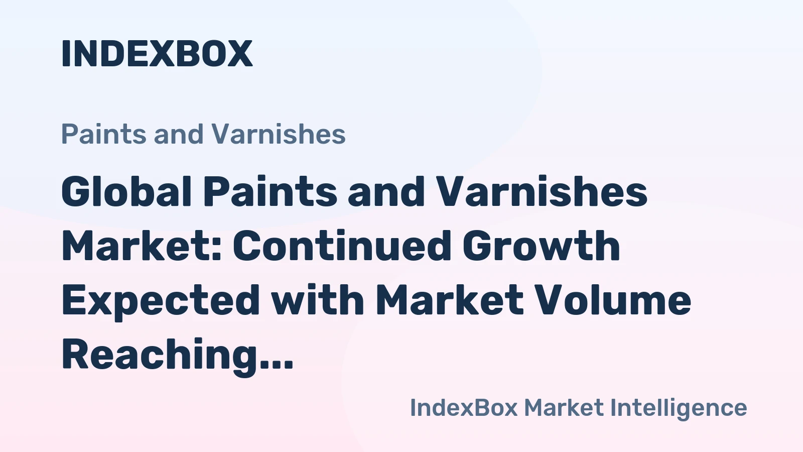 Global Paints and Varnishes Market: Continued Growth Expected with Market Volume Reaching 49M Tons and Market Value of $216.3B by 2035