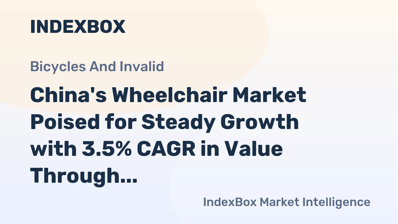 China's Wheelchair Market Poised for Steady Growth with 3.5% CAGR in Value Through 2035