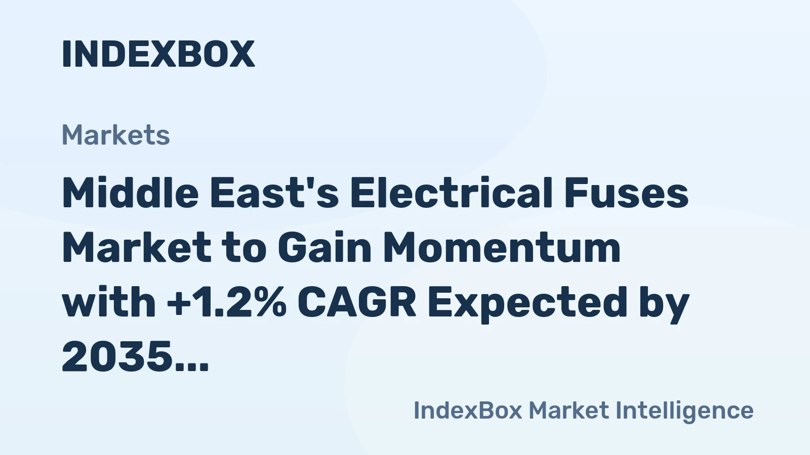Middle East's Electrical Fuses Market to Gain Momentum with +1.2% CAGR Expected by 2035