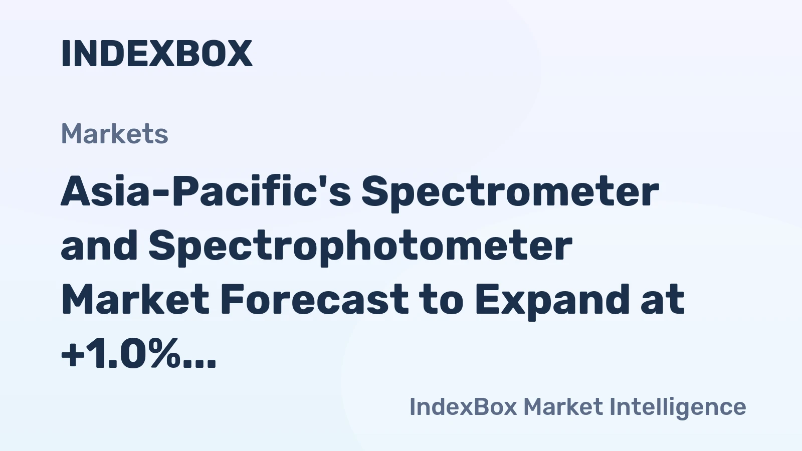 Asia-Pacific's Spectrometer and Spectrophotometer Market Forecast to Expand at +1.0% CAGR Through 2035