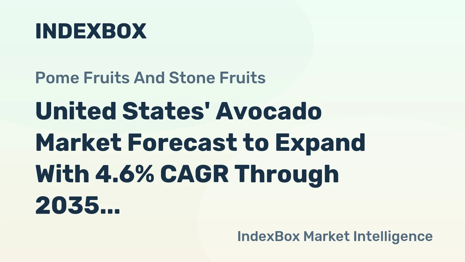 United States' Avocado Market Forecast to Expand With 4.6% CAGR Through 2035