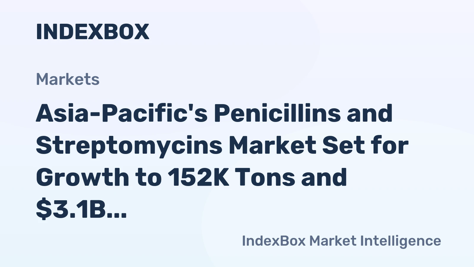 Asia-Pacific's Penicillins and Streptomycins Market Set for Growth to 152K Tons and $3.1B by 2035