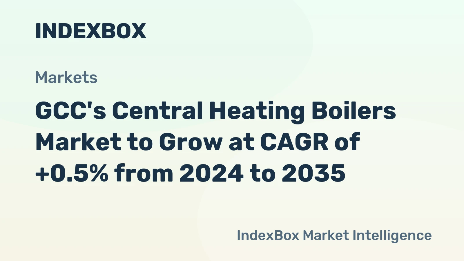 GCC's Central Heating Boilers Market to Grow at CAGR of +0.5% from 2024 to 2035