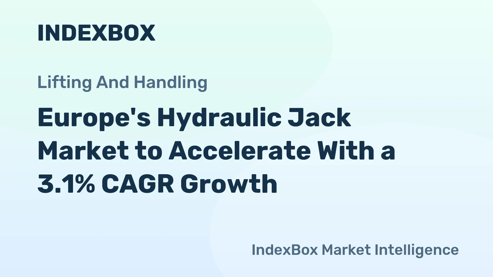 Europe's Hydraulic Jack Market to Accelerate With a 3.1% CAGR Growth