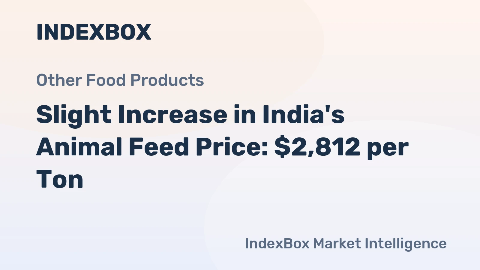 Slight Increase in India's Animal Feed Price: $2,812 per Ton