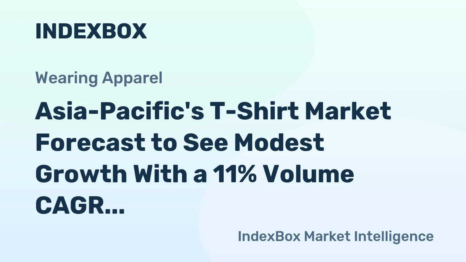 Asia-Pacific's T-Shirt Market Forecast to See Modest Growth With a 11% Volume CAGR Through 2035