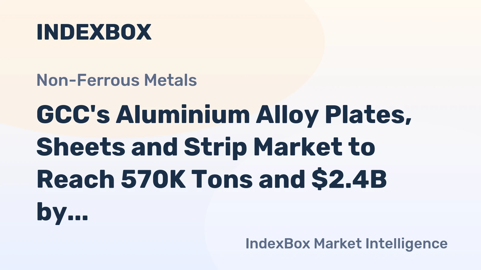 GCC's Aluminium Alloy Plates, Sheets and Strip Market to Reach 570K Tons and $2.4B by 2035