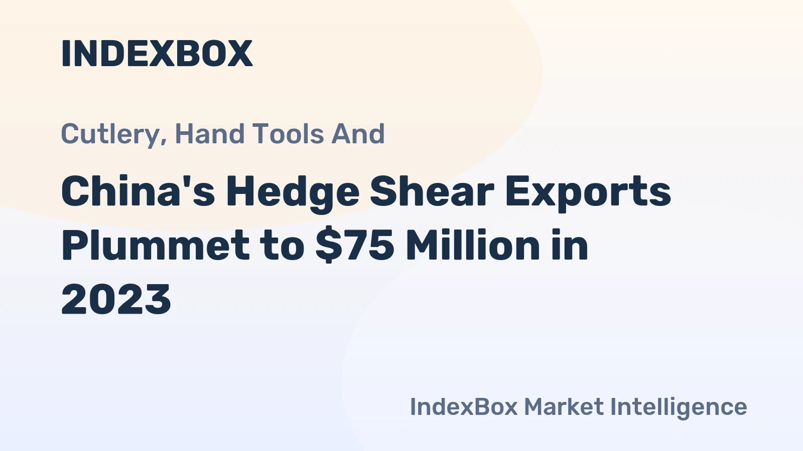 China's Hedge Shear Exports Plummet to $75 Million in 2023
