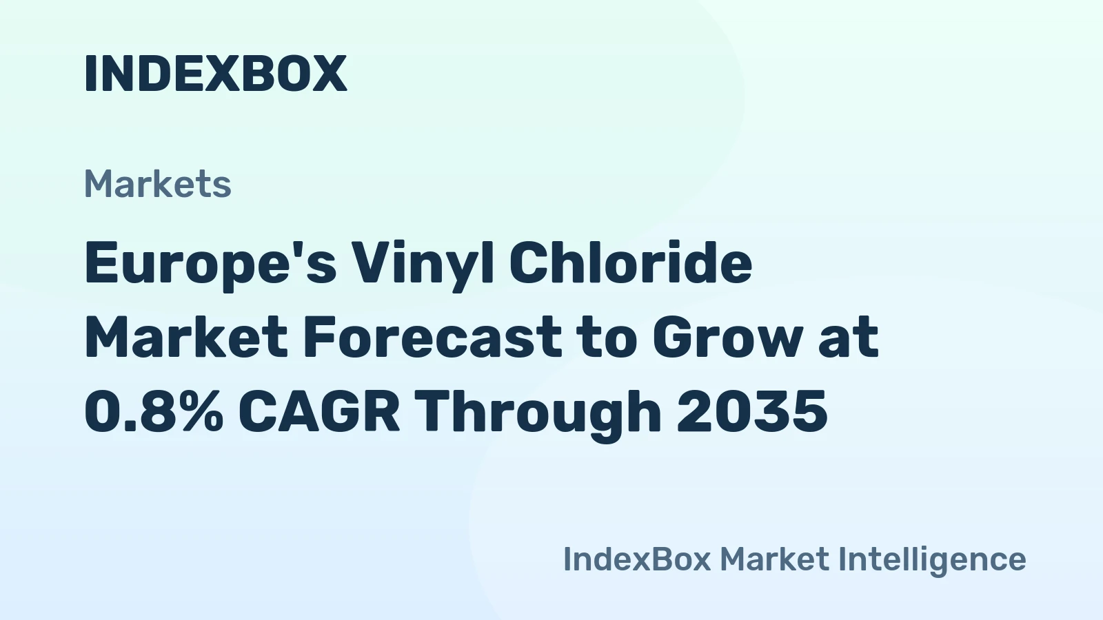 Europe's Vinyl Chloride Market Forecast to Grow at 0.8% CAGR Through 2035