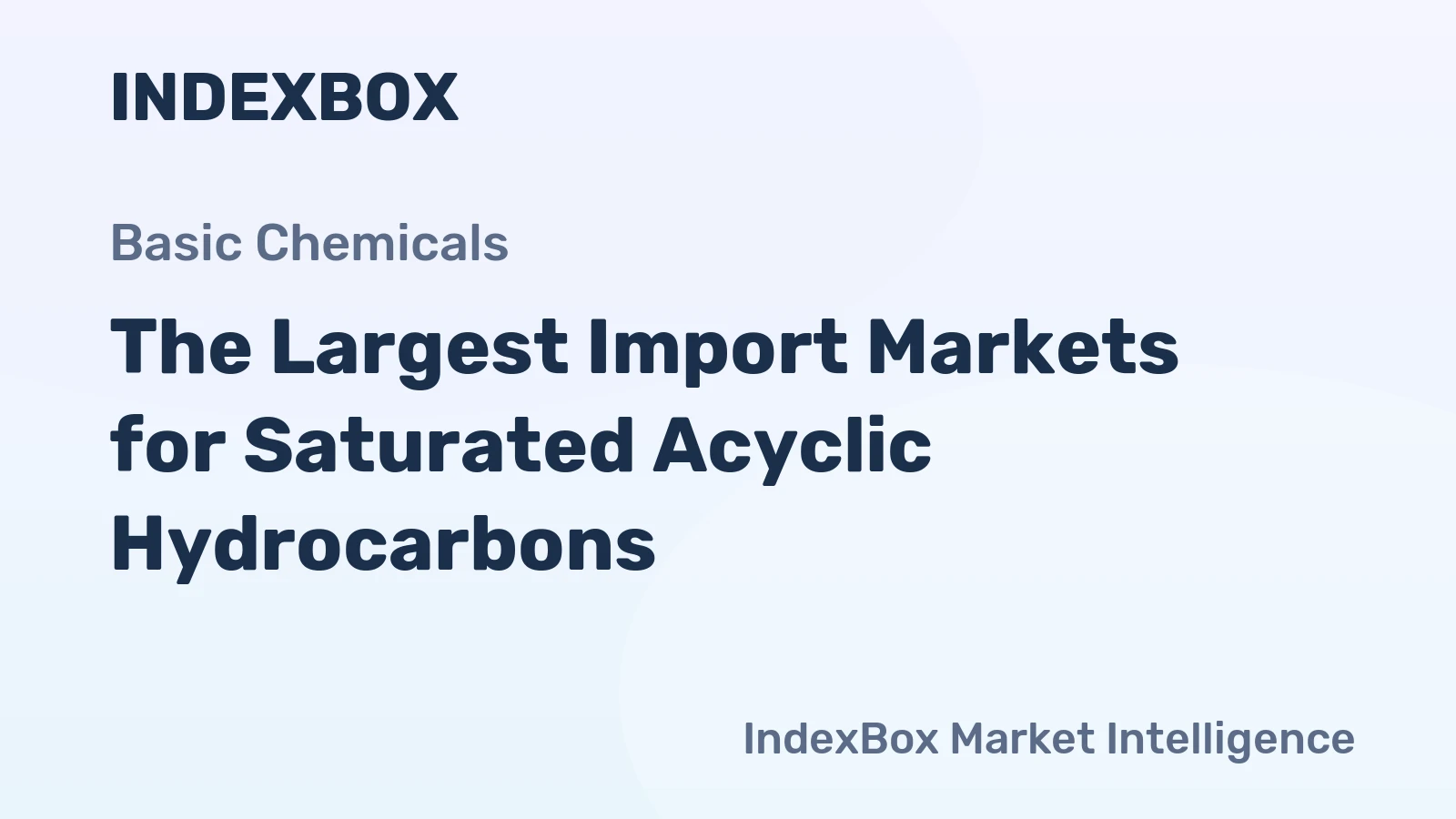 The Largest Import Markets for Saturated Acyclic Hydrocarbons