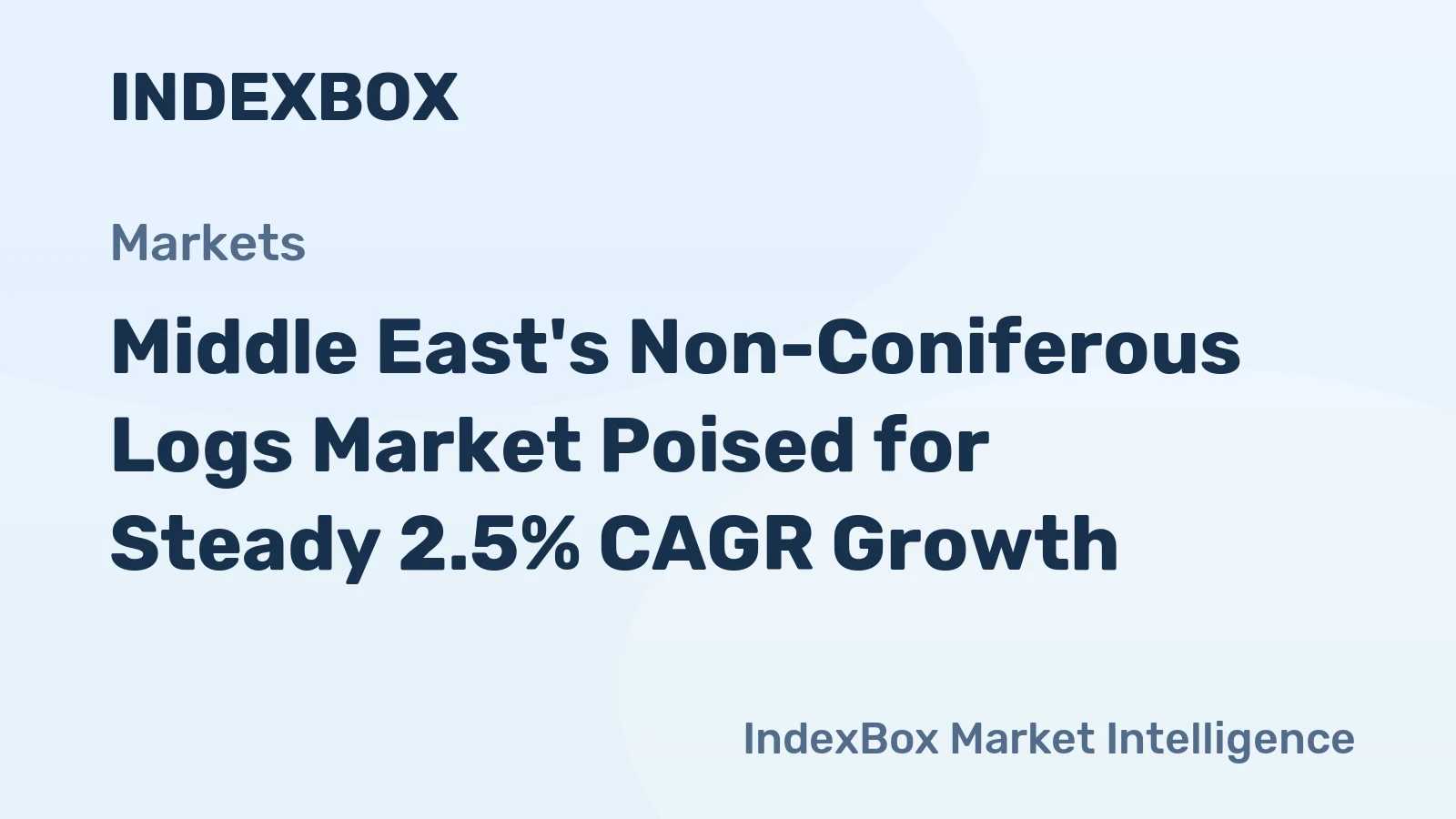 Middle East's Non-Coniferous Logs Market Poised for Steady 2.5% CAGR Growth