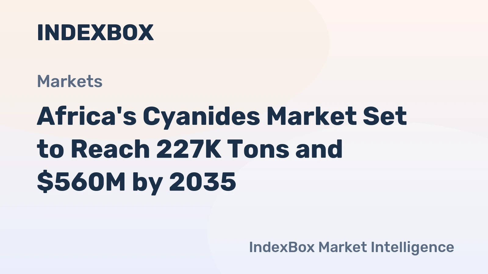 Africa's Cyanides Market Set to Reach 227K Tons and $560M by 2035