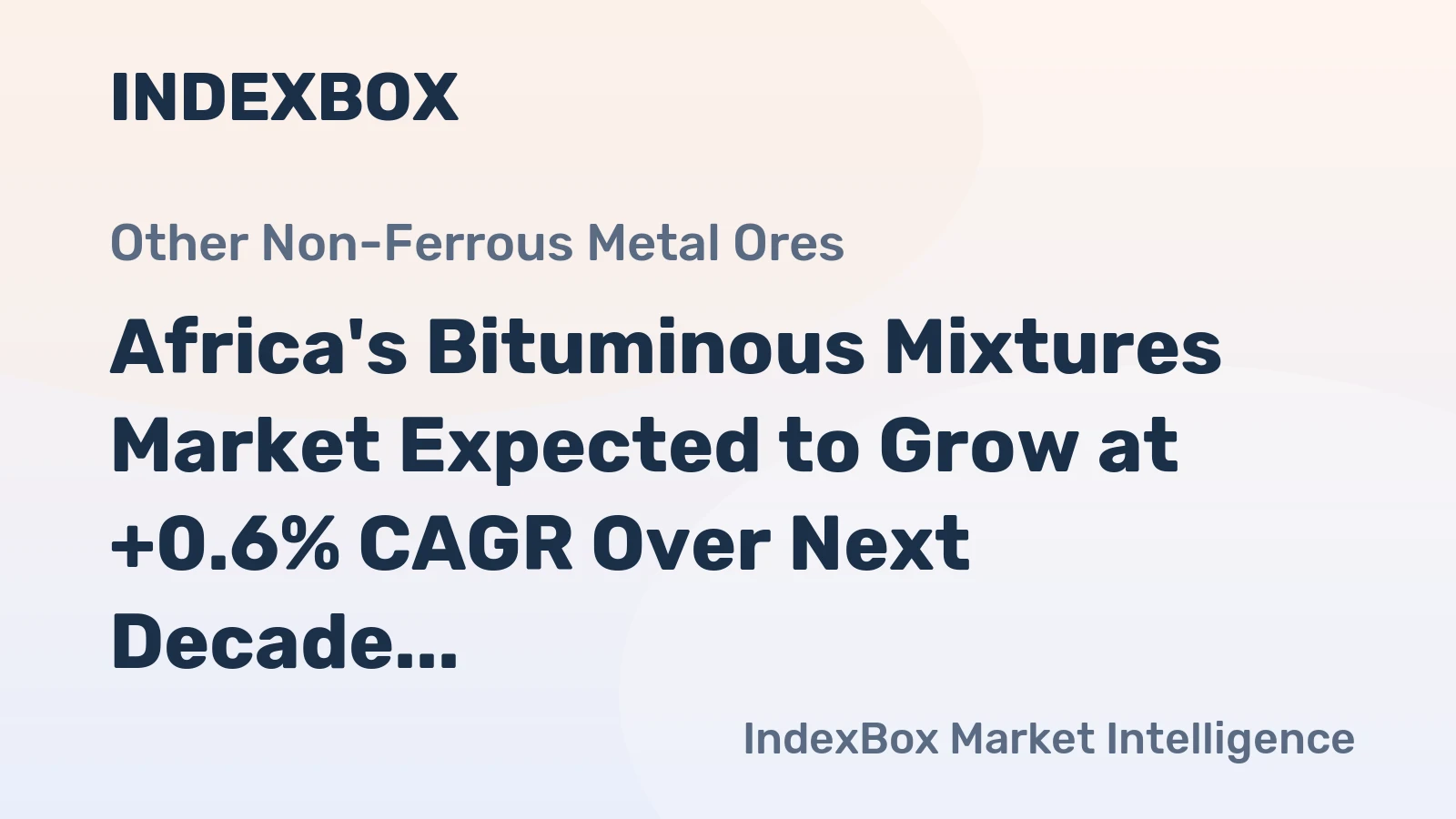 Africa's Bituminous Mixtures Market Expected to Grow at +0.6% CAGR Over Next Decade, Reaching $47.3B by 2035