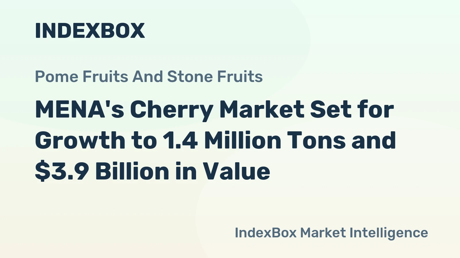 MENA's Cherry Market Set for Growth to 1.4 Million Tons and $3.9 Billion in Value