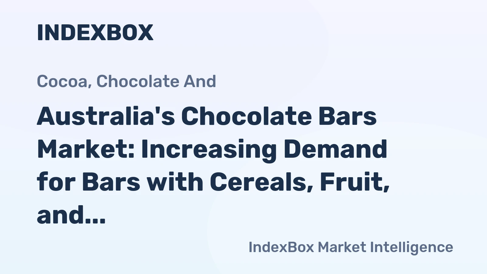 Australia's Chocolate Bars Market: Increasing Demand for Bars with Cereals, Fruit, and Nuts Expected to Drive Market Volume to 70K Tons and Value to $265M by 2035