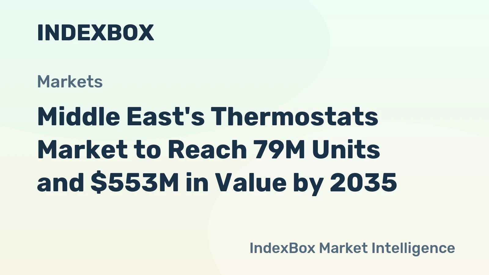 Middle East's Thermostats Market to Reach 79M Units and $553M in Value by 2035