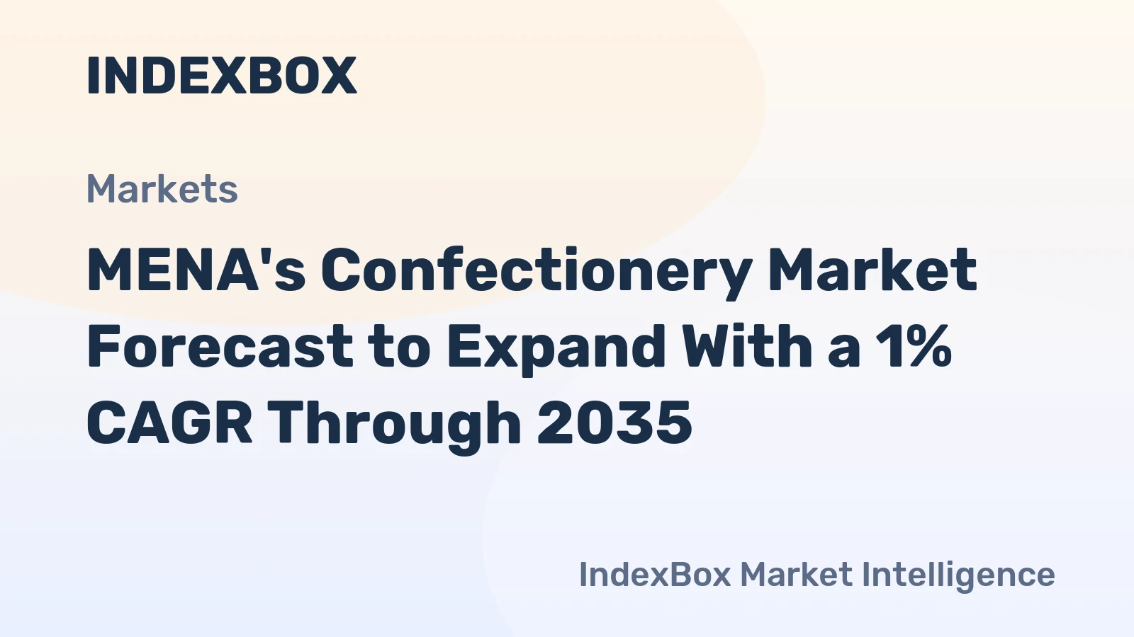 MENA's Confectionery Market Forecast to Expand With a 1% CAGR Through 2035
