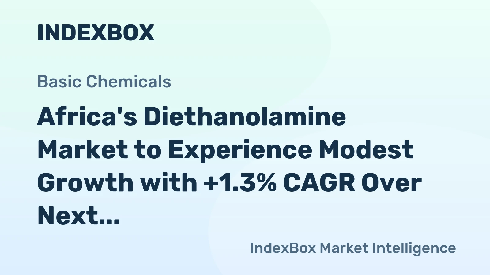 Africa's Diethanolamine Market to Experience Modest Growth with +1.3% CAGR Over Next Decade