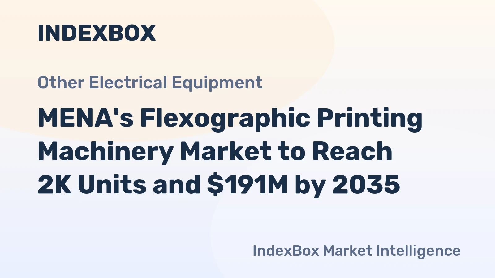 MENA's Flexographic Printing Machinery Market to Reach 2K Units and $191M by 2035