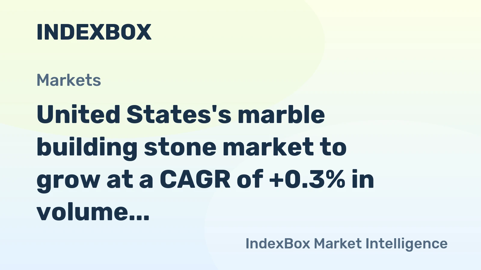 United States's marble building stone market to grow at a CAGR of +0.3% in volume and +1.8% in value by 2035